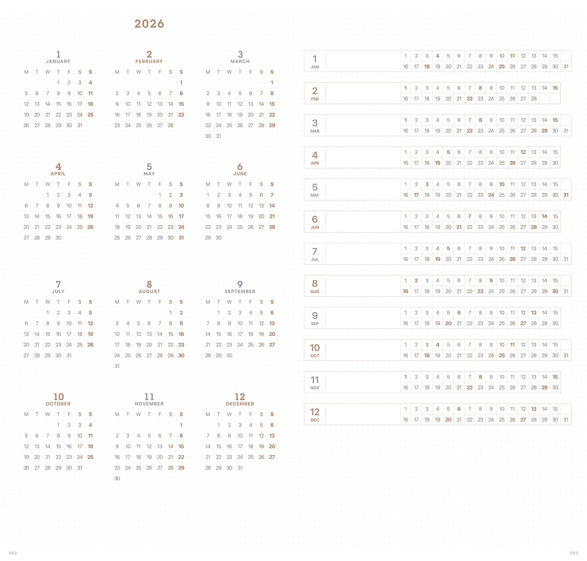2026 SLIM BIWEEK PLANNER