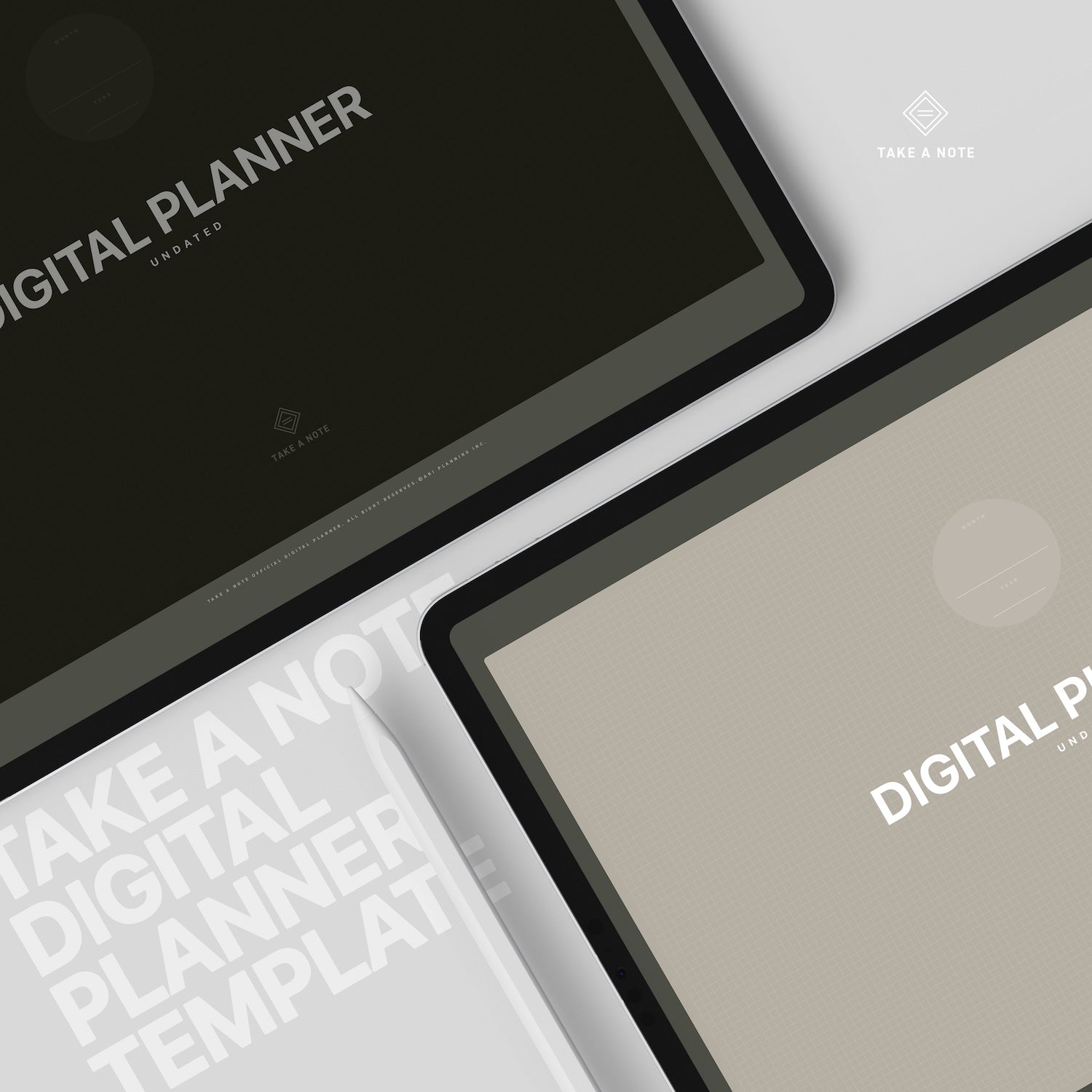 【Digital Planner】【Two Styles】Undated Monthly/Weekly Digital Planner